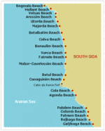 Goa Beach Map | Famous Beaches in Goa | Best Beaches in Goa