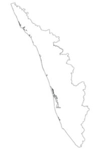 Kerala Outline Map | Kerala Blank Map