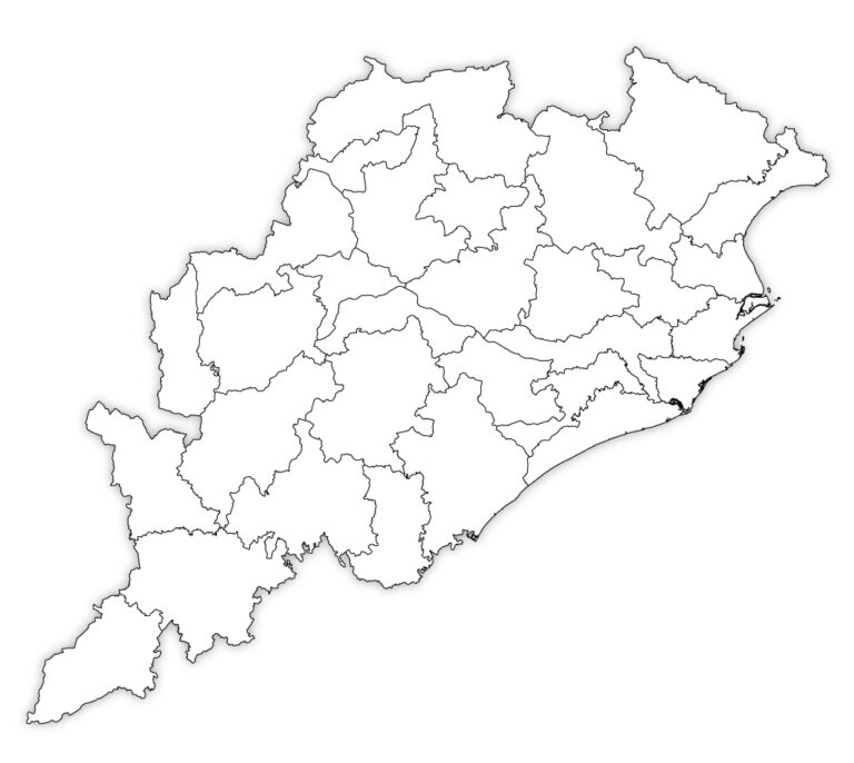 Odisha Outline Map | Odisha Blank Map